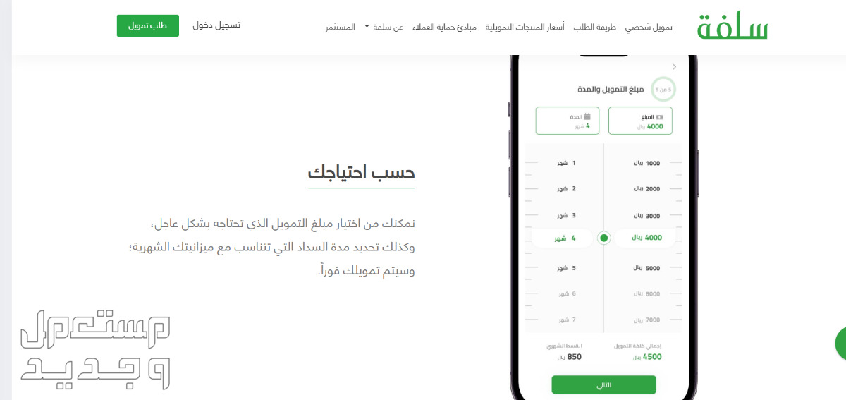 شروط الحصول على قرض من منصة سلفة 1445 خطوات التقديم - مستعمل
